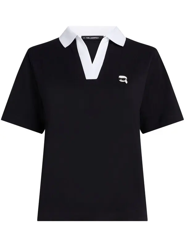Karl Lagerfeld Logo-patch Polo Top