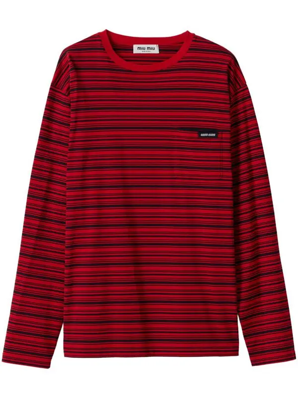 Miu Miu Cotton Jersey T-shirt - Red