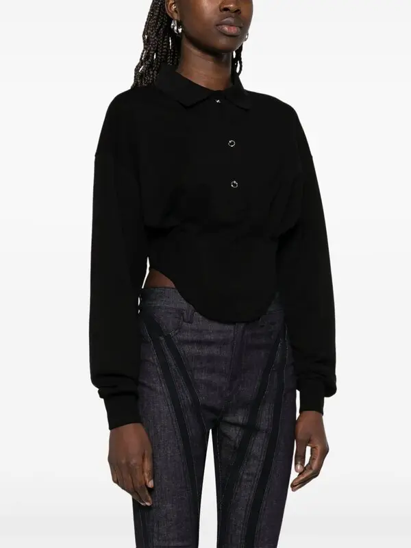 MUGLER Corseted Polo Shirt