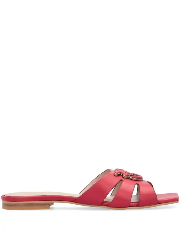 Pinko Love Birds-motif Sandals - Red