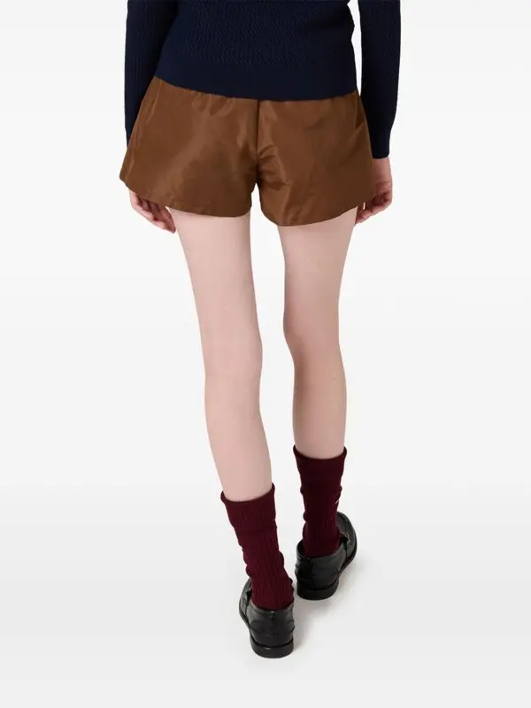 Miu Miu Technical-fabric Shorts - Brown