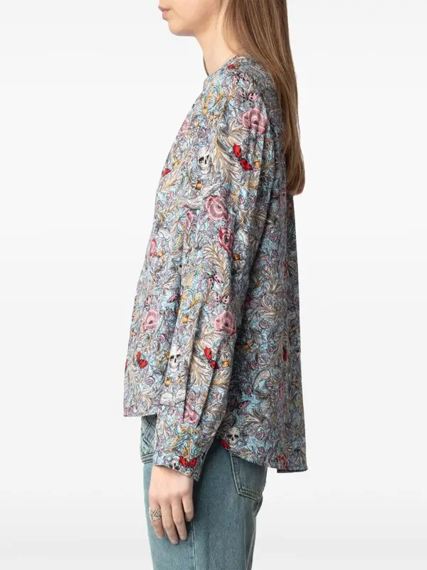 Zadig&Voltaire Tink Floral-print Blouse - Blue