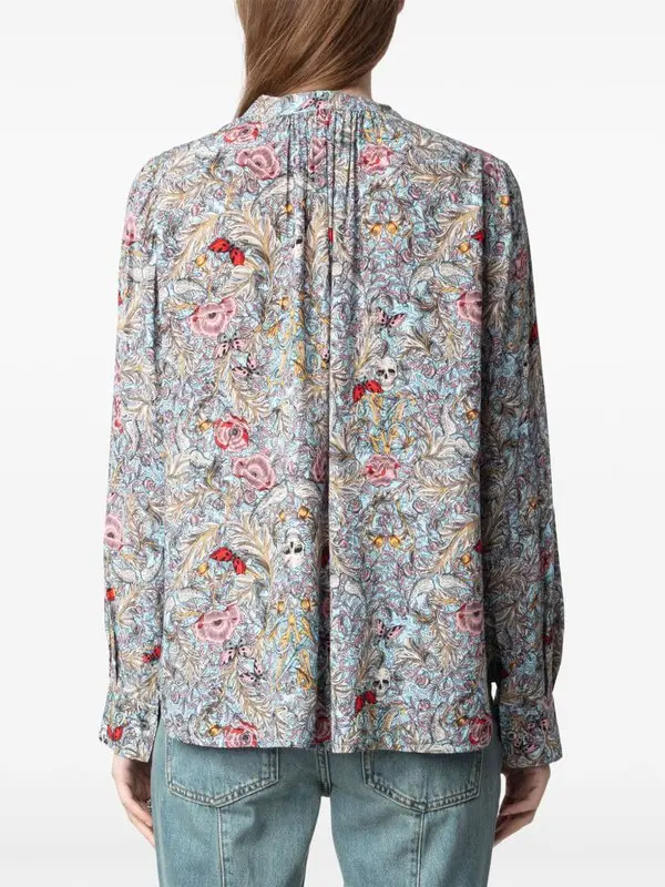 Zadig&Voltaire Tink Floral-print Blouse - Blue