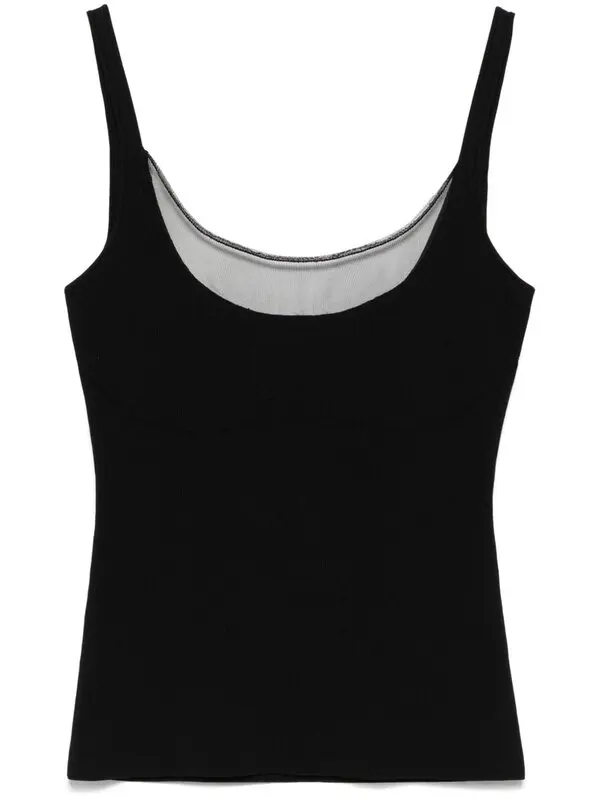 MUGLER Illusion Knitted Tank Top