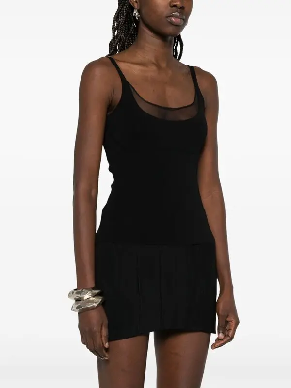 MUGLER Illusion Knitted Tank Top