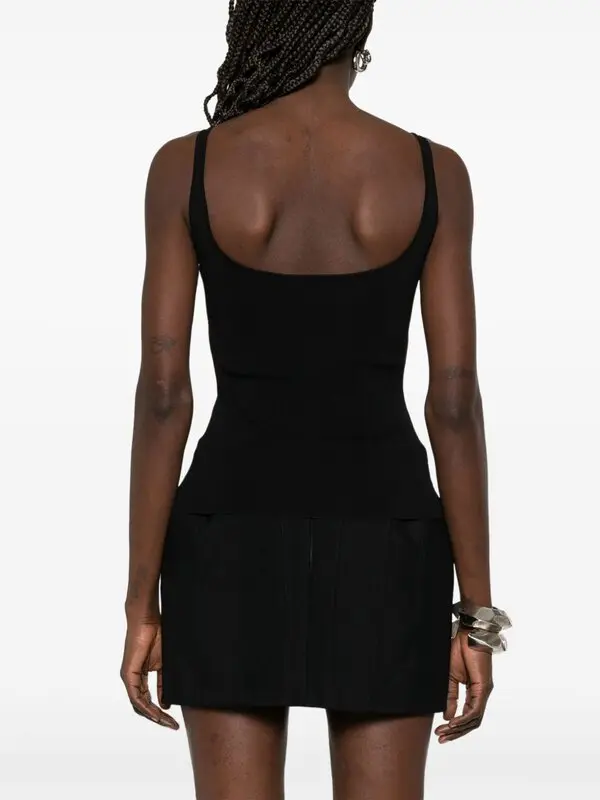 MUGLER Illusion Knitted Tank Top