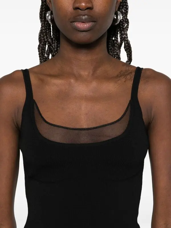 MUGLER Illusion Knitted Tank Top