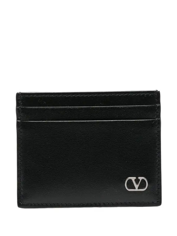 Valentino Garavani Leather Card Holder - Black