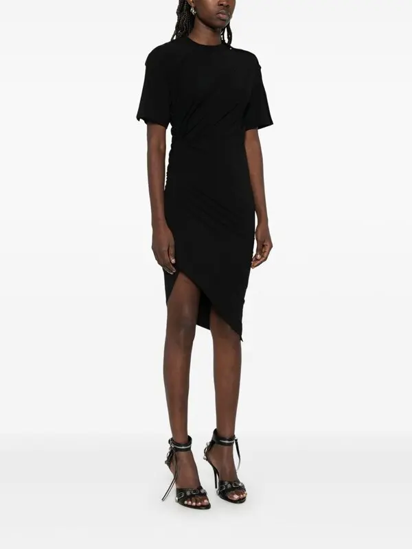 MUGLER Piercing-detail Midi Dress - Black