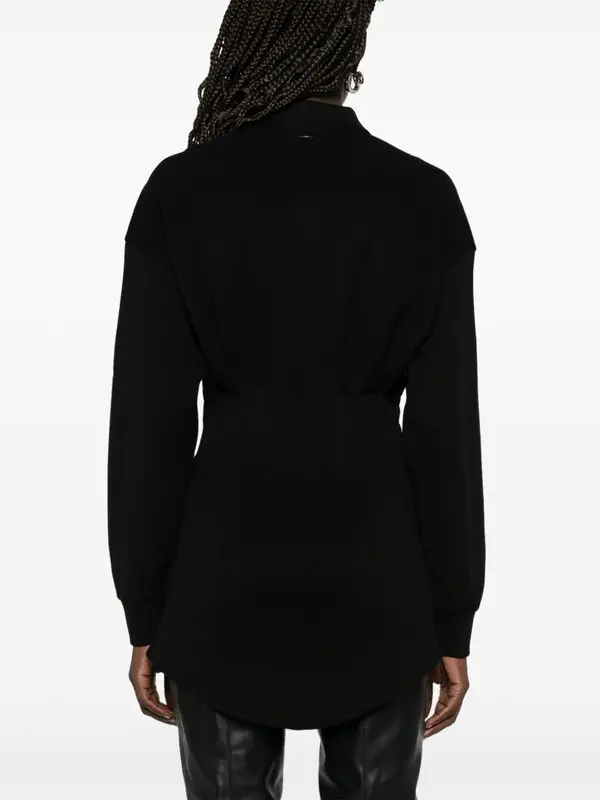 MUGLER Corseted Polo Mini Dress - Black