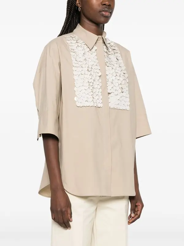P.a.r.o.s.h Embellished Shirt - Neutrals
