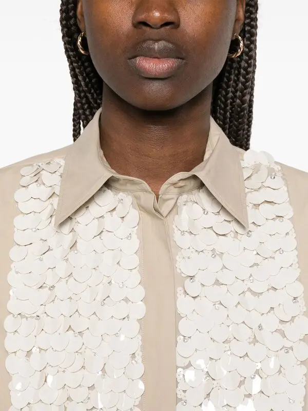 P.a.r.o.s.h Embellished Shirt - Neutrals