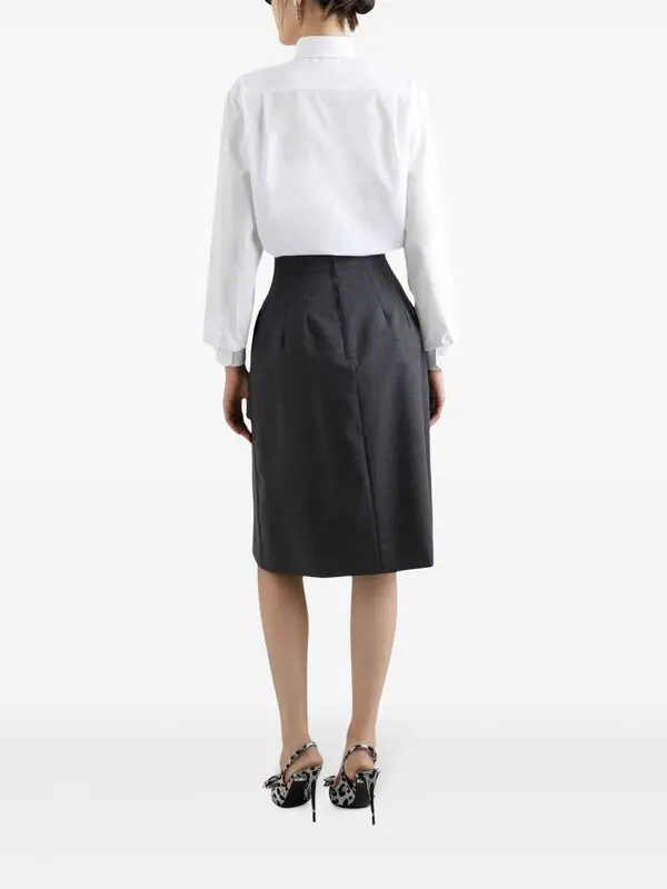 Dolce & Gabbana Overlapping-panel Midi Skirt - Black
