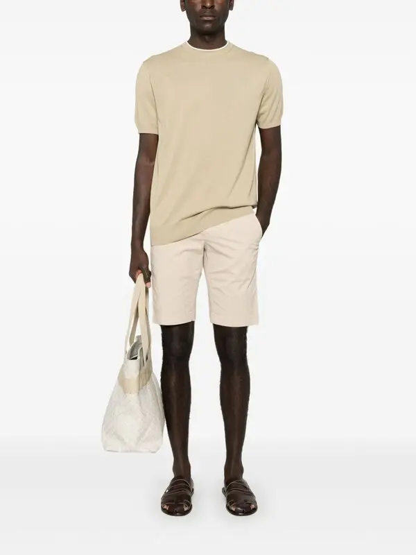 Jacob Cohen Logo-plaque Chino Shorts - Neutrals