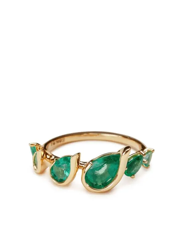 Fernando Jorge 18kt Yellow Flicker Emerald Ring - Gold