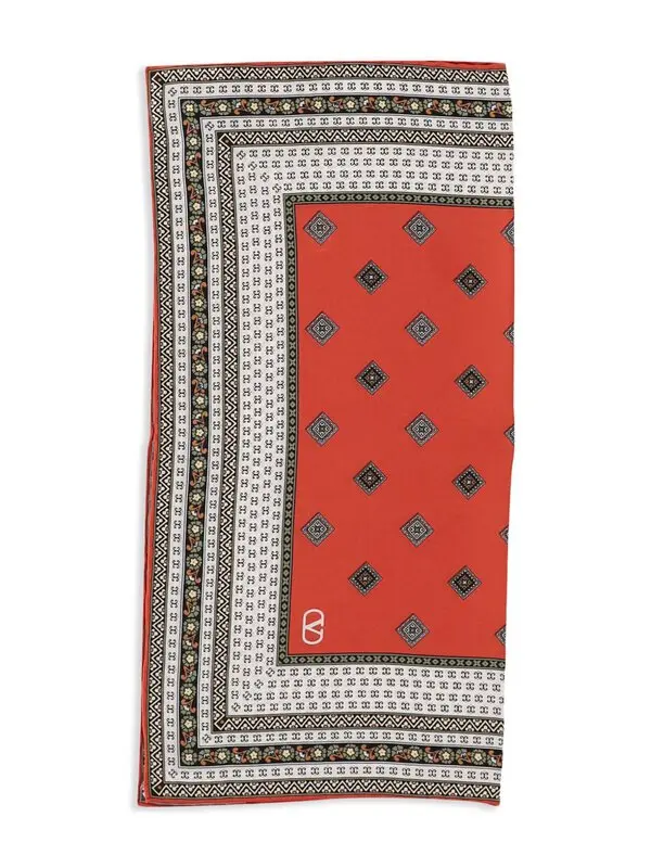Valentino Garavani Geometric-print Scarf - Orange