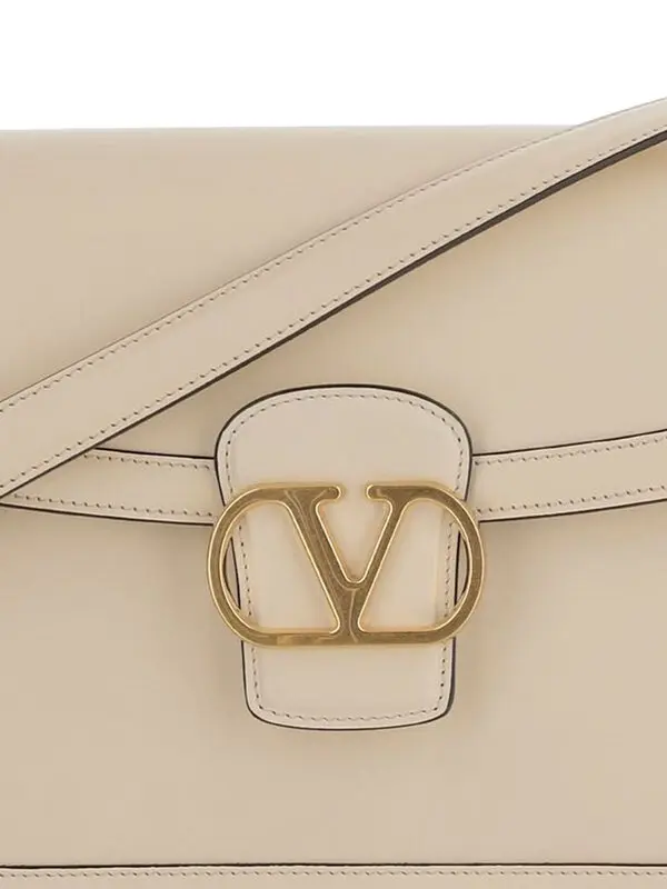Valentino Garavani 9to5 Smooth Calfskin Shoulder Bag - Neutrals