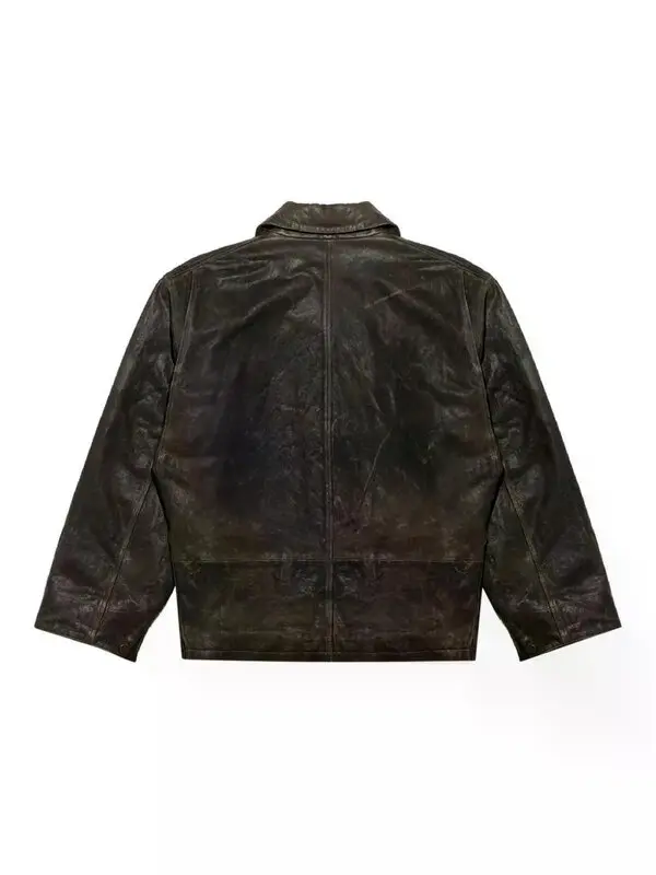 MAINLESS Scratched Leather Jacket