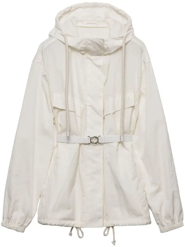 Prada Pongé Blouson Jacket - Neutrals