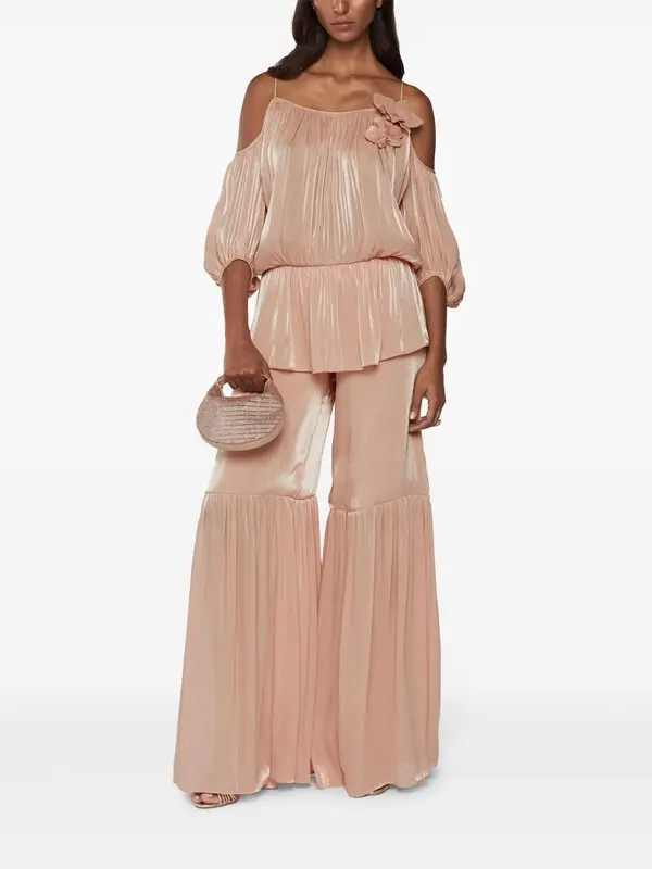 GENNY Floral-appliqué Blouse