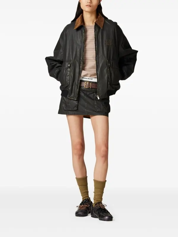 Miu Miu Poplin Bomber Jacket