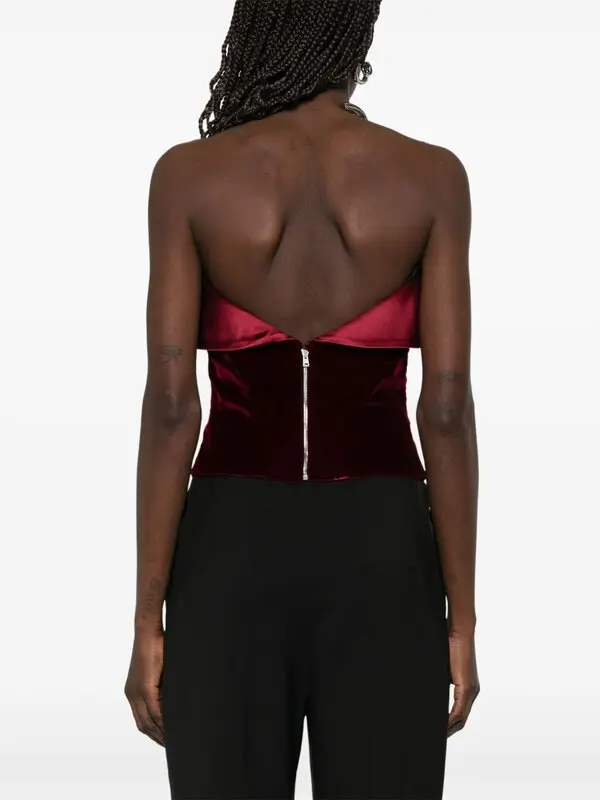 MUGLER Velvet Corset Top