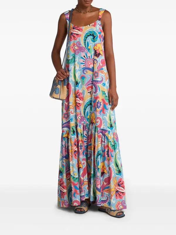 etro embroidered tiered dress Tiered ruffled paisley-print chiffon mini dress - beige