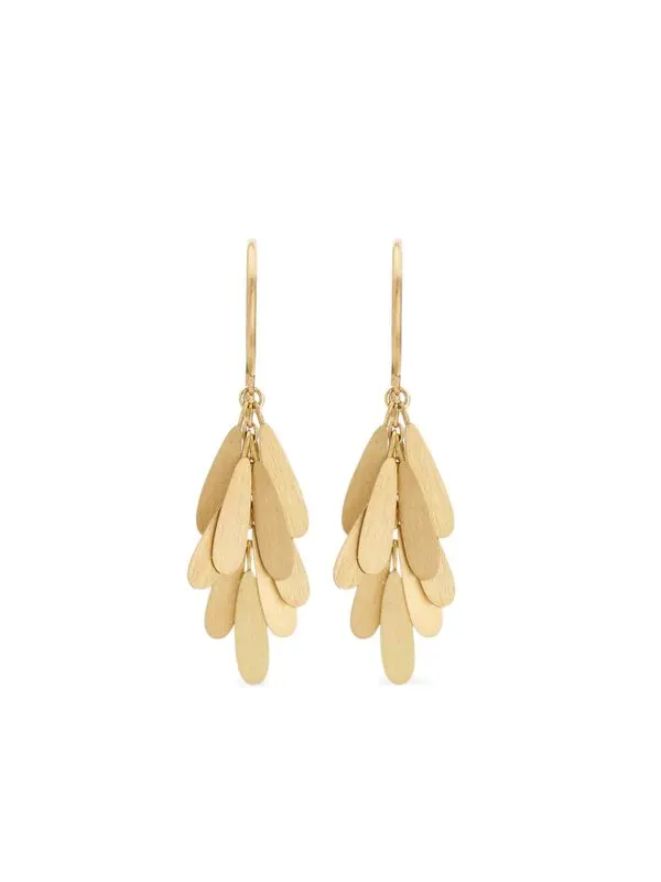 Sia Taylor 18kt Yellow Tiny Daisy Drop Earrings - Gold