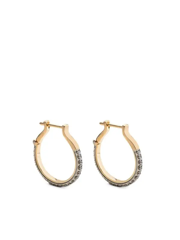 HUM 18kt Yellow Diamond Hoop Earrings - Gold