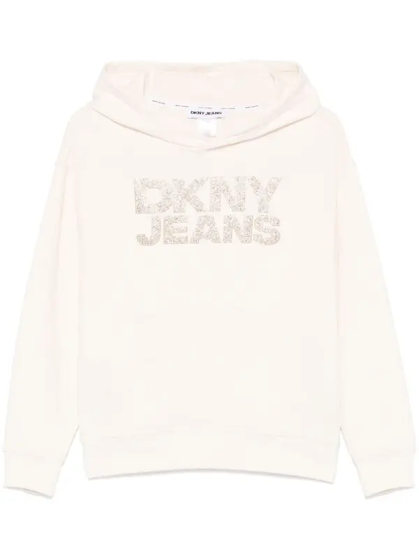 Dkny Rhinestone-logo Hoodie