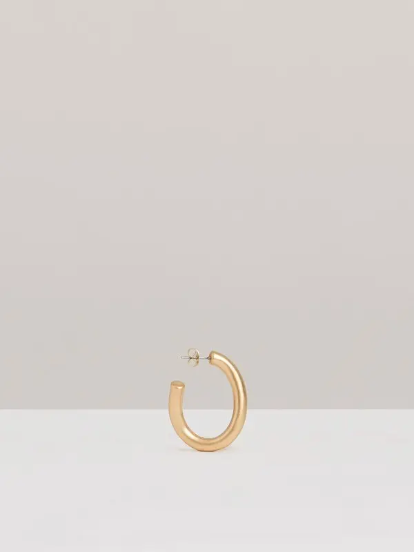 REISS Freya Wave Hoop Earrings - Gold