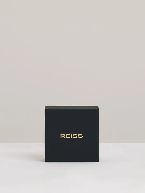 REISS Myles Hinged Crystal Cuff - Silver