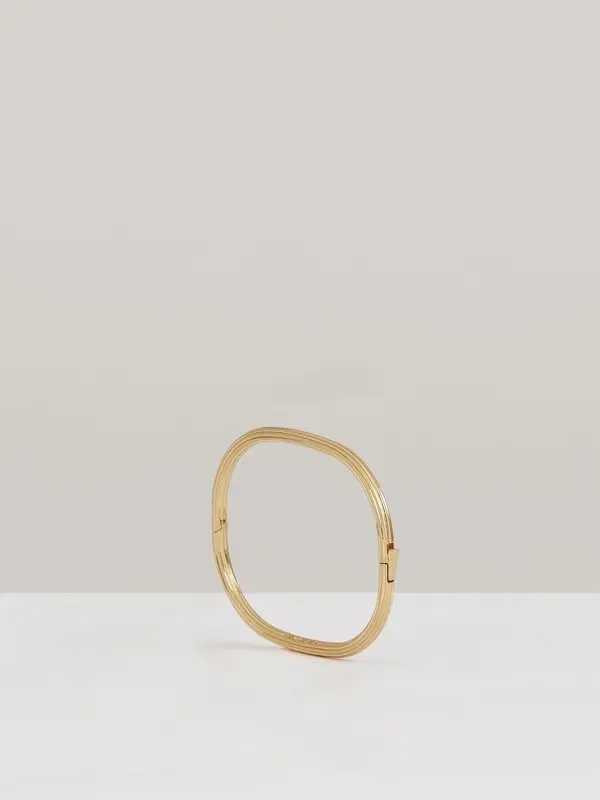 REISS Claudia Contour Hinged Cuff - Gold