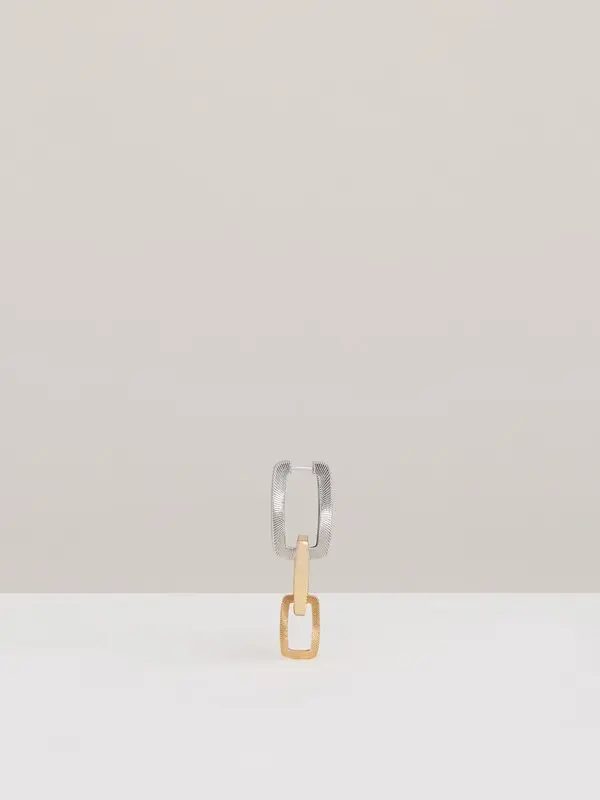 REISS Gabriella Geometric Link Drop Earrings
