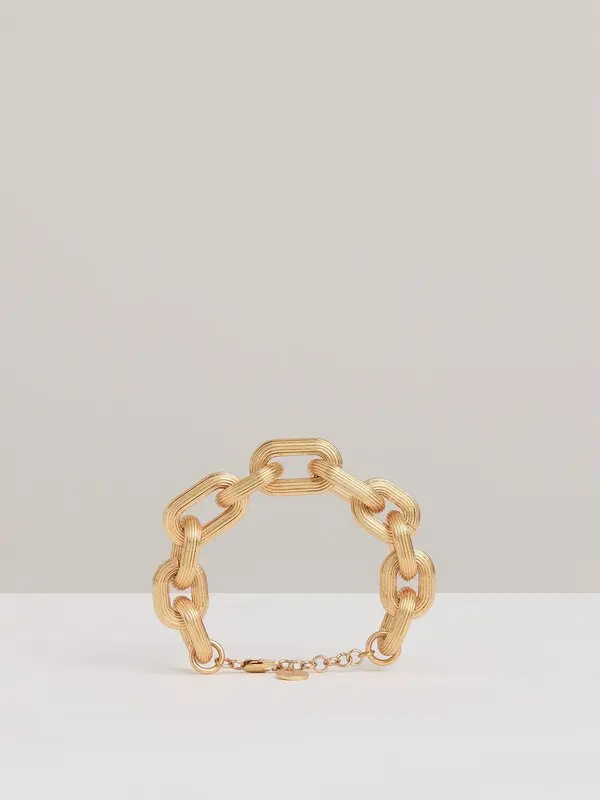 REISS Clara Contour Link Bracelet - Gold