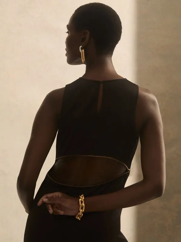 REISS Clara Contour Link Bracelet - Gold
