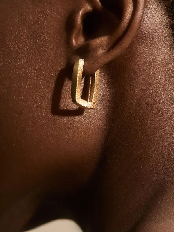 REISS Grace Geometric Hoop Earrings