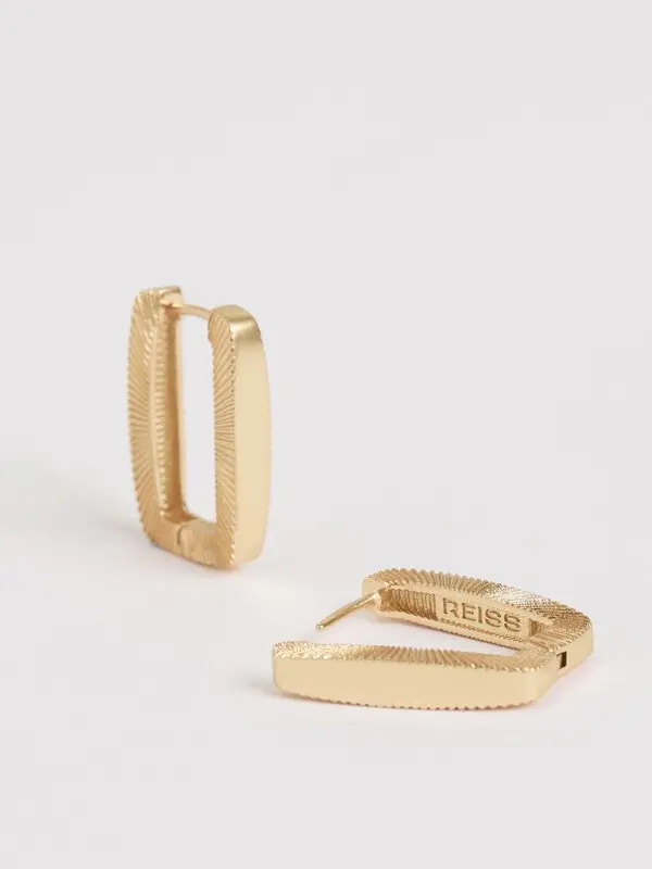 REISS Grace Geometric Hoop Earrings