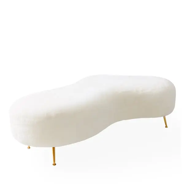 Jonathan Adler Shearling Amorphic Cocktail Ottoman