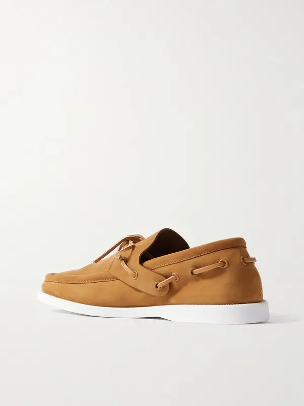 Marni Embossed Suede Loafers - Brown