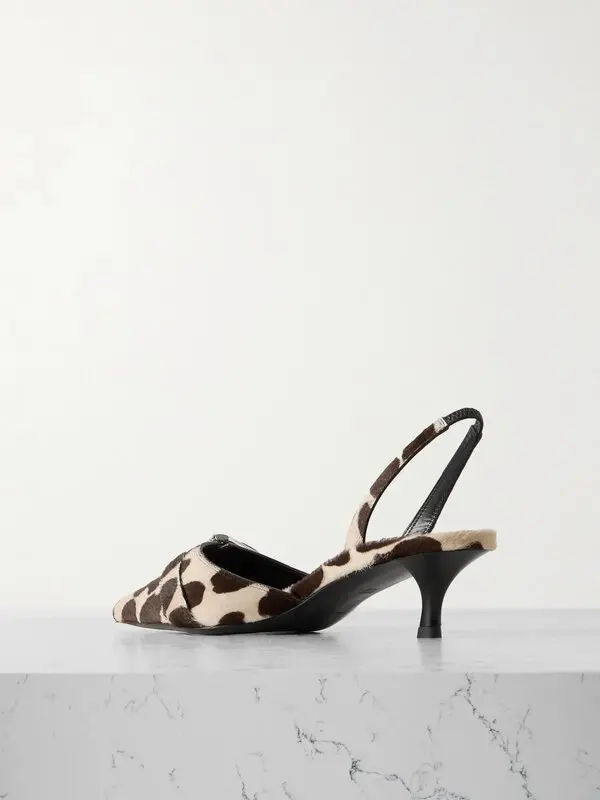 Givenchy Voyou Buckled Slingback Pumps - Neutrals