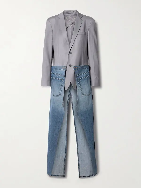 BETTTER Denicoat Convertible Wool-blend And Denim Coat