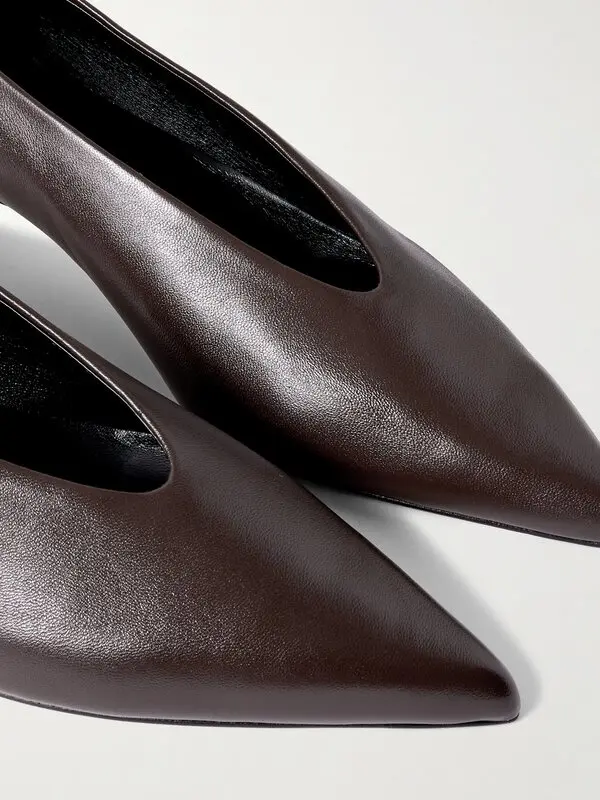 AeydĒ Clara Leather Pumps - Brown