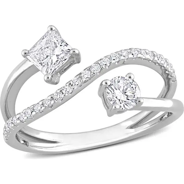 JULIANNA B. 14k Lab-grown Diamond Two-stone Ring - White Gold