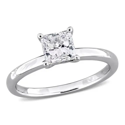 JULIANNA B. Lab-grown Diamond Solitaire Ring 10k - White Gold