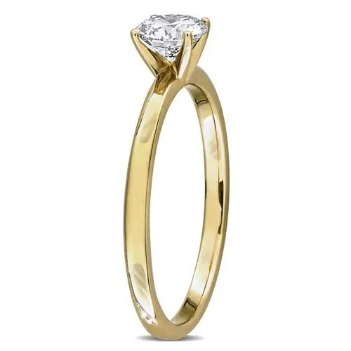 JULIANNA B. 14k Gold 1/2 Ctw Lab-grown Diamond Solitaire Ring - Yellow Gold