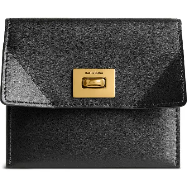 Balenciaga Rodeo Leather Wallet - 1000 Black