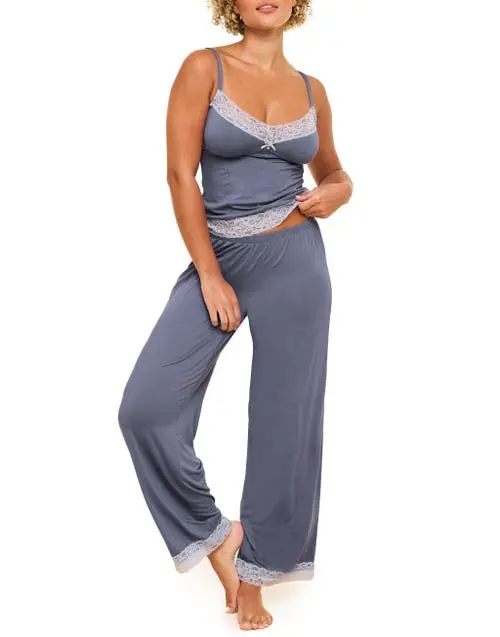 ADORE ME Suzanna Pajama Cami And Pants Set - Dark Grey