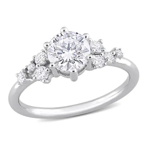 JULIANNA B. 1-1/4 Ctw Lab-grown Diamond Cluster Ring In 14k - White Gold