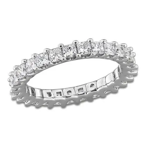 JULIANNA B. 2 Ctw Lab-grown Diamond Princess Eternity Ring - White Gold